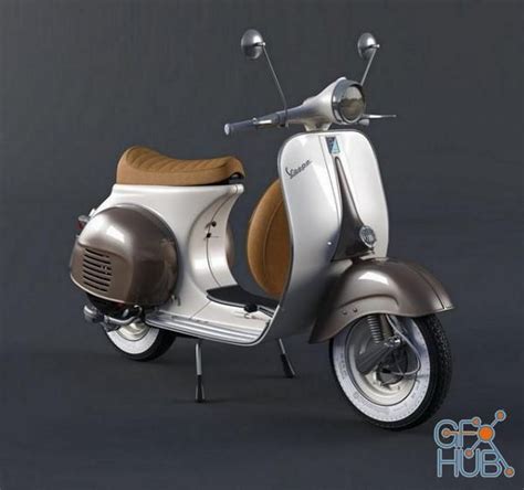 3d Model Vespa Cafe Racer 1 Gfx Hub