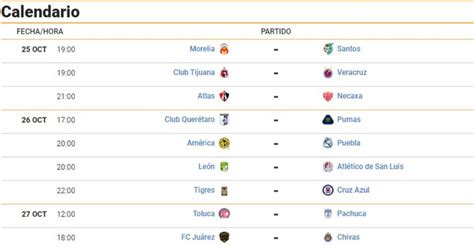 Liga MX Horarios Y Canales Para Ver EN VIVO Jornada 15 Apertura 2019