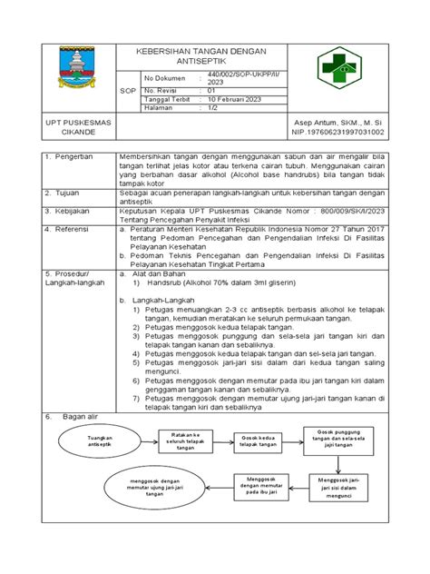 Sop Kebersihan Tangan Dengan Antiseptik Pdf