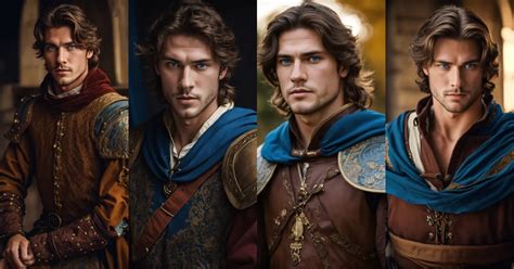 Lexica Very Handsome Man Blue Eyes Brown Hair Courageous Athlete Count Medieval Clothes