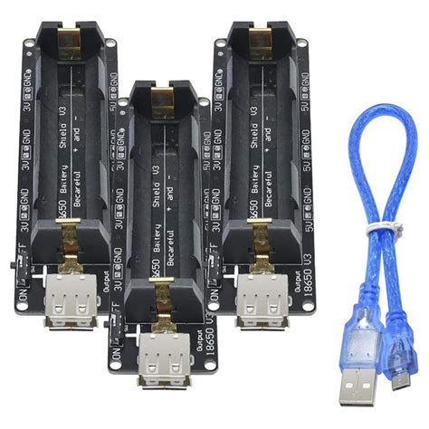 Esp32 18650 Battery Shield Expansion Board 18650 Battery Shield V3 Mini Usb Type A Usb Output