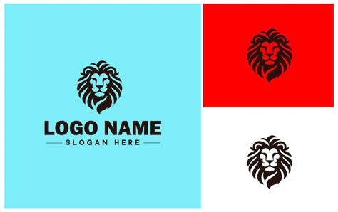 Premium Vector Lion Icon Panthera Leo Big Cat King Of The Jungle Flat