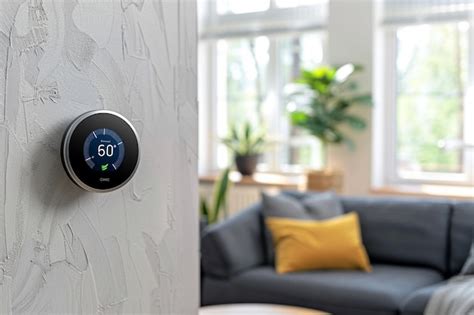 Premium Photo A Smart Thermostat Adjusting Temperature Settings