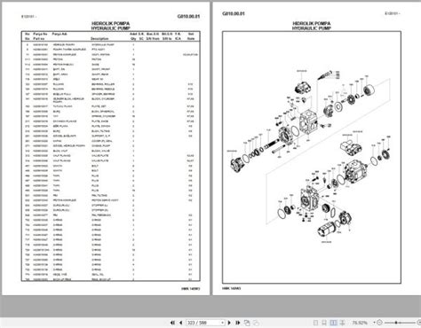 Hidromek Excavator HMK 140 W3 Spare Parts Catalog E120101 Izusu Engine