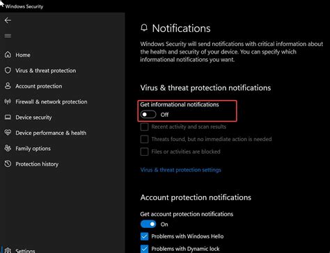 How To Disable Non Critical Notifications From Windows Security