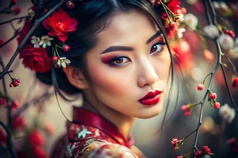 Sensual Asian Beauty Generated Ai Premium Ai Generated Image