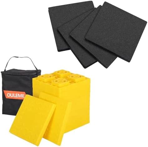 Amazon Com OULEME 12 Pack RV Leveling Blocks And 8 5 RV Leveling Block Flex Pads 4 Pcs