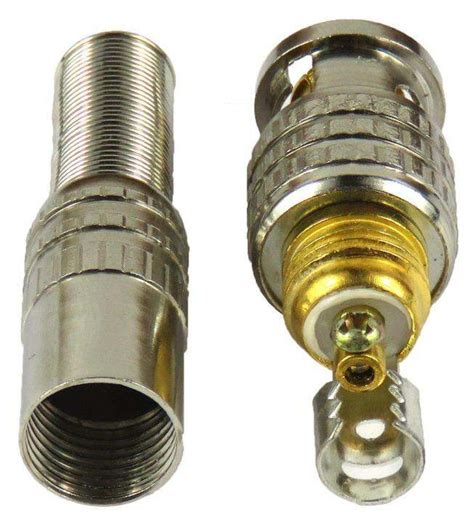 10 Pcs Bnc Adapter Rg6 Bnc Connecor Cctv Camera Connector Bnc Male