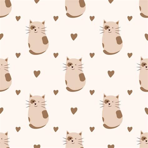Repeating Pattern Of Cute Cat 3626575 Vector Art At Vecteezy