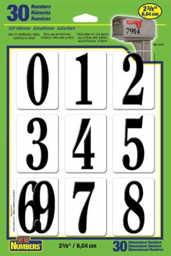 Hy Ko Self Adhesive Numbers 30 Pack 2 3 8 In Pick N Save