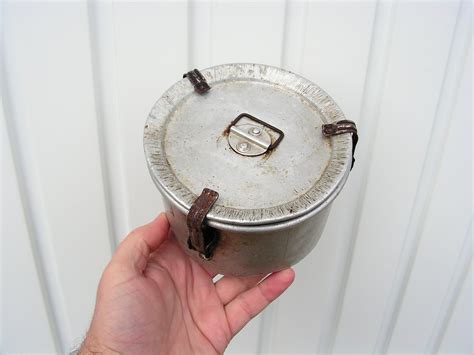 Vintage Aluminum Lunch Box 1960s Military Tin Lunch Box Etsy
