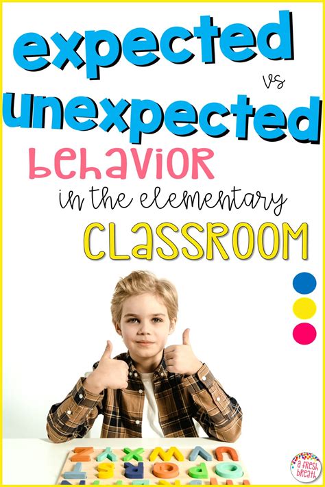 Expected Vs Unexpected Behavior In The Elementary Classroom A Fresh