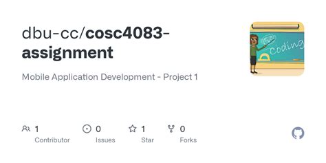 Github Dbu Cc Cosc Assignment Mobile Application Development Project