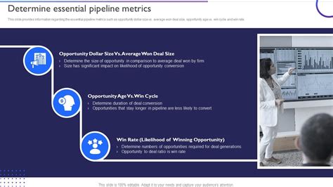 Ensuring Healthy Sales Pipeline Determine Essential Pipeline Metrics Ppt Slides Infographic