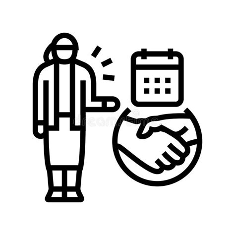 Meeting Scheduling Administrative Assistant Line Icon Vector