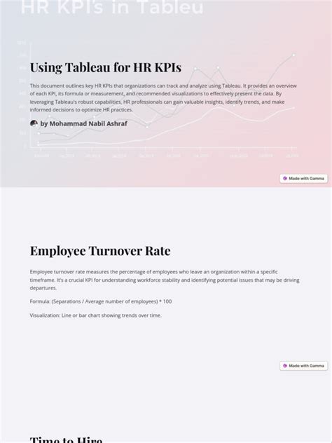 Hr Kpi Pdf Employee Retention Performance Indicator