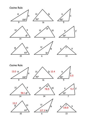 Trigonometry Triangle Formulae Teaching Resources
