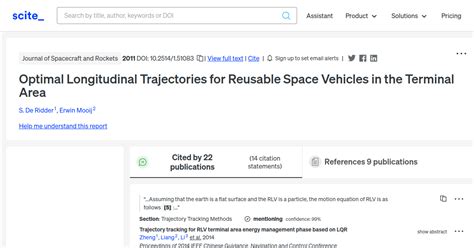 Optimal Longitudinal Trajectories For Reusable Space Vehicles In The