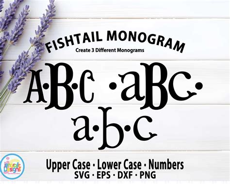 Fishtail Monogram Letters Svg Alphabet Svg Jencraft Designs