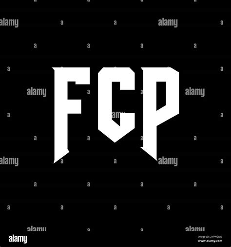 Fcp Letter Logo Design For Technology Company Fcp Logo Design Black And White Color Combination