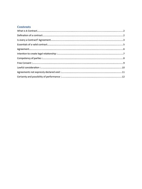 Essentials Of A Valid Contract Pdf Consideration Offer And Acceptance