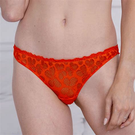 String En Dentelle Orange Foncé Femme La Halle