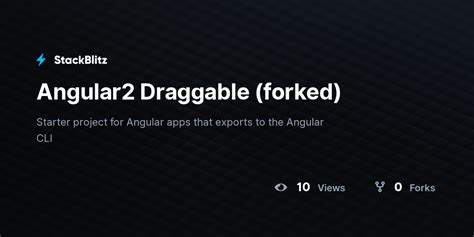 Angular2 Draggable Forked Stackblitz