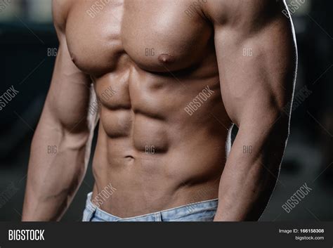 Close Strong Abs Guy Image And Photo Free Trial Bigstock