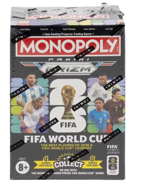 2026 Panini Prizm Monopoly Fifa World Cup Soccer Blaster Box 6 Packs P