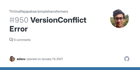 Versionconflict Error Issue Thilinarajapakse