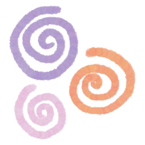 Colored Pencil Cute Kawaii Spiral Illustration 17339561 Png