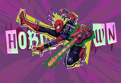 Download Spider Punk Rocking Out Wallpaper