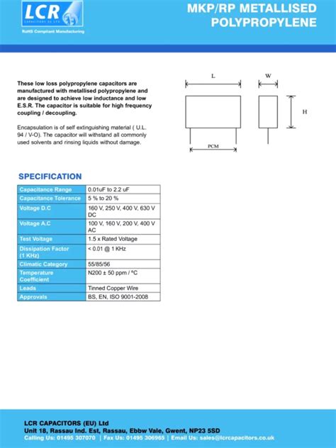 Mkpswwf Lcr Capacitors Eu Ltd