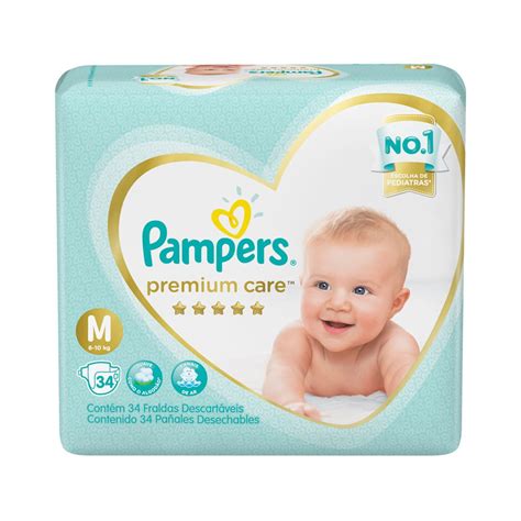 Fralda Pampers Premium Care M Com 34 Unidades Supermercado Pague Menos