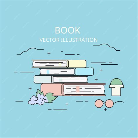 Premium Vector Book Illustration Background Design