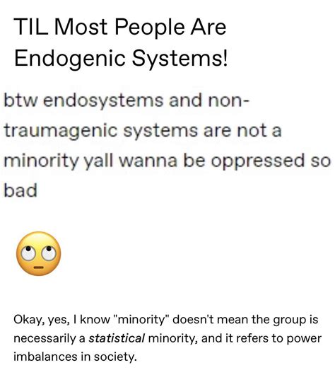 Most People Are Endogenic Systems Rsystemscringe