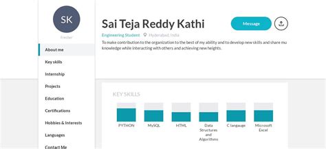Sai Teja Reddy Kathi Online Resume Craftmycv