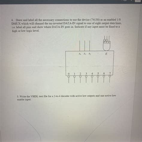 Solved Complete The Timing Diagram For The 2 To 4 Decoder