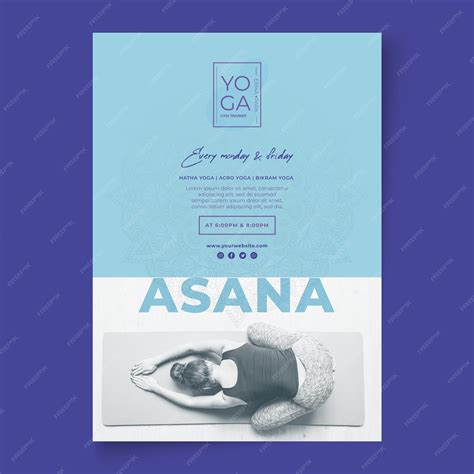 Premium Vector Yoga Classes Flyer Template