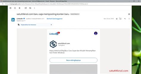 Cara Membuka Pesan Gmail Pada Jendela Baru Di Pc Satutitiknol Situs