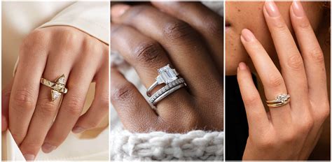 Three Stone Engagement Ring With Wedding Band 60 Photos