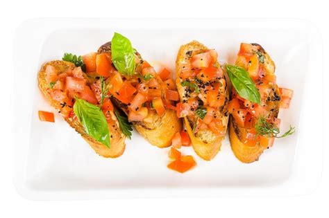 Croutons Crocantes Torrados Grelhados Tomates Vermelhos Fatiados