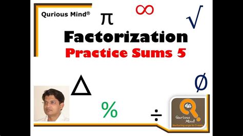 Factorization Practice Sums 5 Youtube