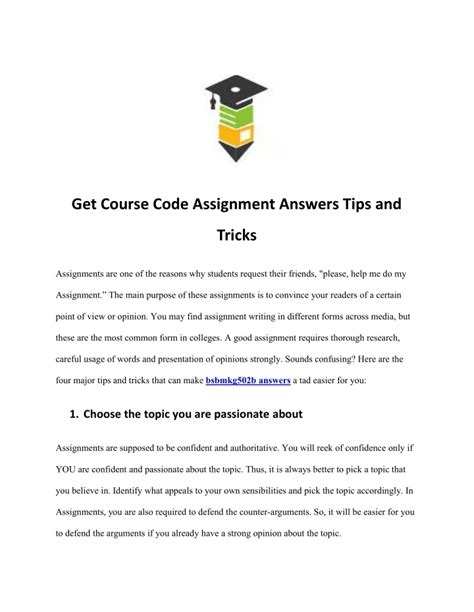 ppt get course code assignment answers tips and tricks powerpoint