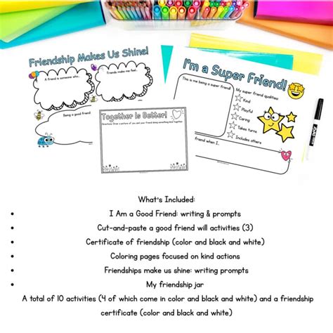 Friendship Worksheet Activities Being A Good Friend Activities For K