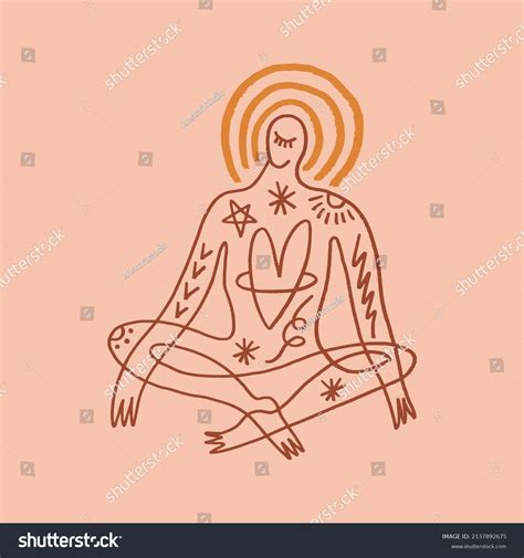 Woman Yoga Silhouette Meditation Lotus Pose Stock Vector Royalty Free
