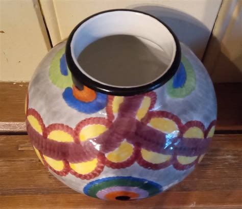 Gobelin 1 By Eva Zeisel Schramberg Smf Majolika Bulbous Vase Rare Eye