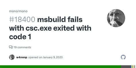 msbuild fails with csc exe exited with code 1 · issue 18400 · mono