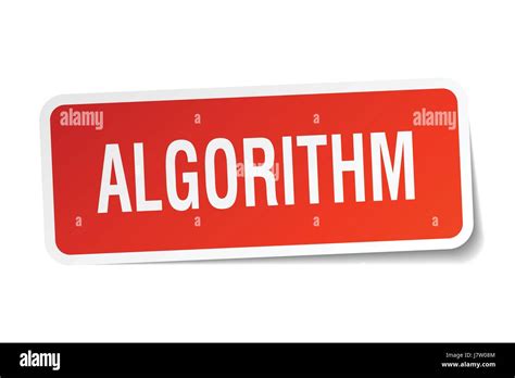 Algorithm Square Sticker On White Stock Vector Image And Art Alamy