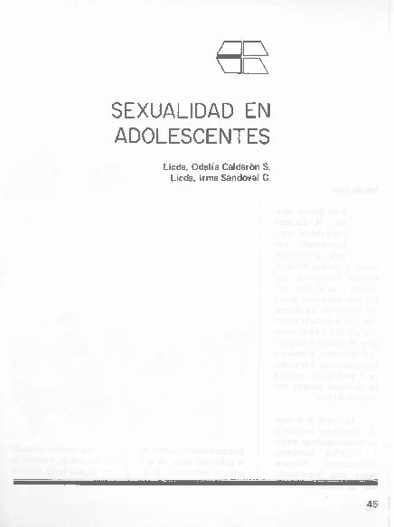 Pdf Sexualidad En Adolescentes